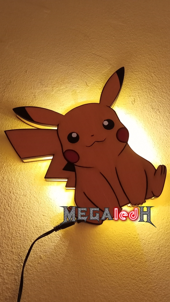 CUADRO LED PIKACHU POKEMON