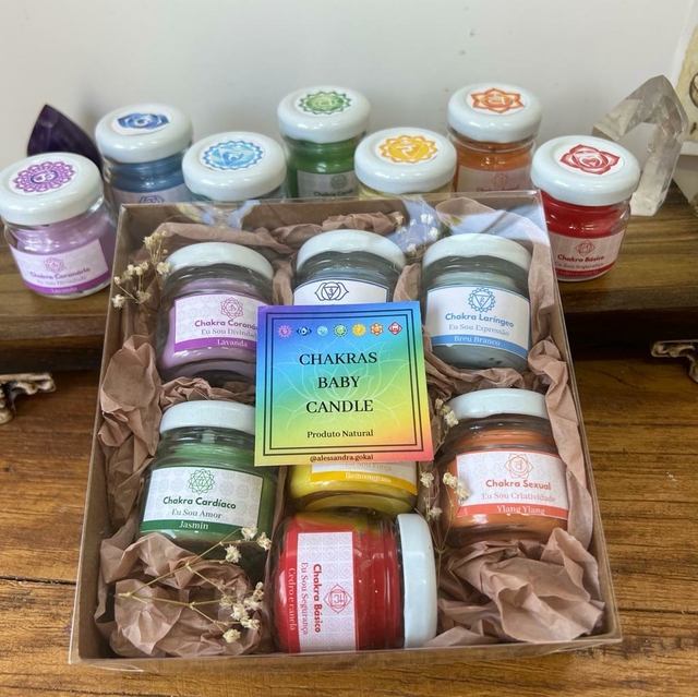 Chakras baby candles - Gokai Artes e Alquimia Natural