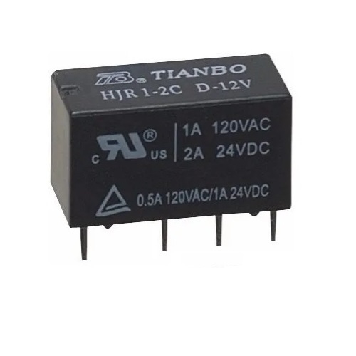 Rele 12v 2 contatos 2A 8 pinos - Comprar em Intertronix