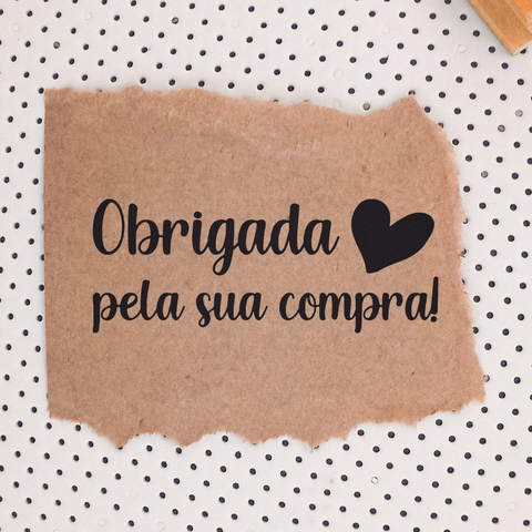 Carimbo Obrigada pela sua compra!