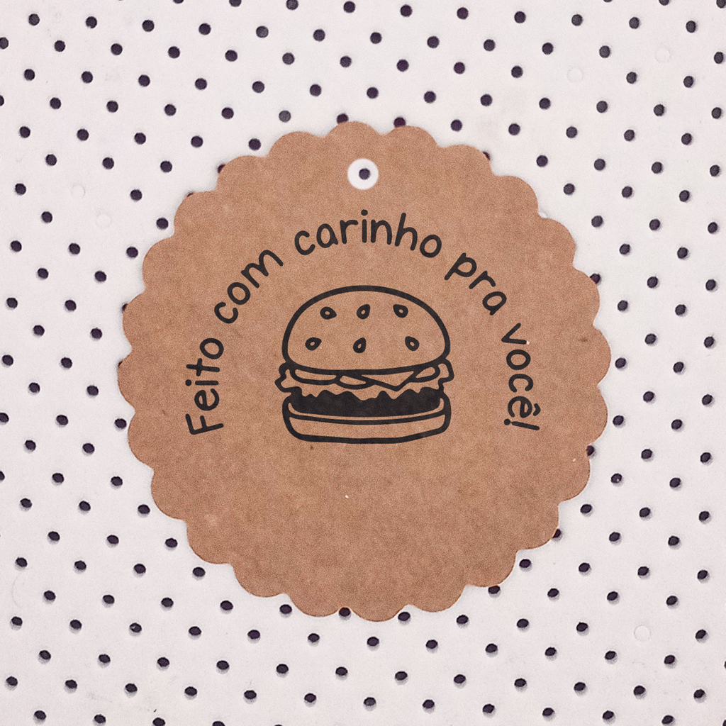 Carimbo Feito com Carinho Fast Food Hamburger