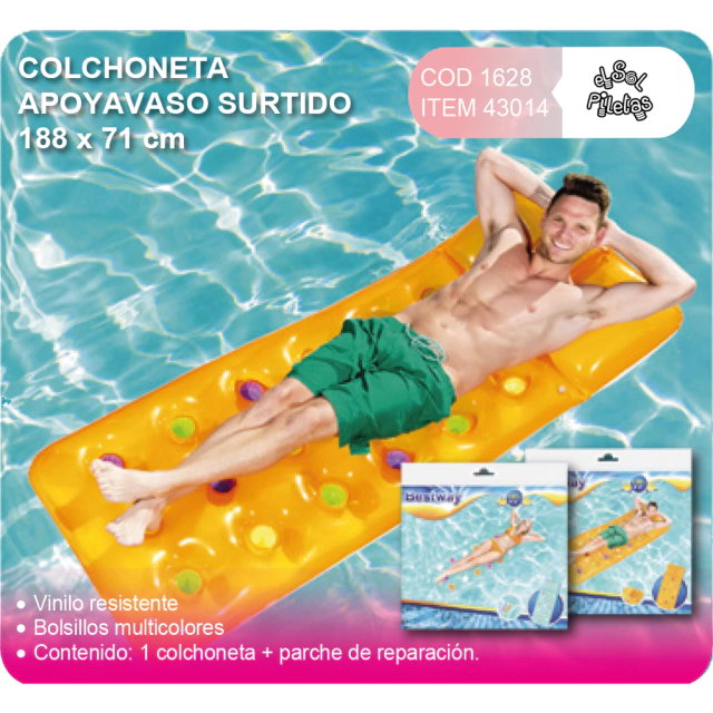 Colchoneta apoya-vaso surtido - El Sol Piletas Nordelta