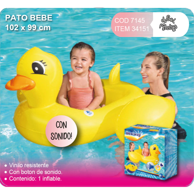 Pato bebé inflable - El Sol Piletas Nordelta