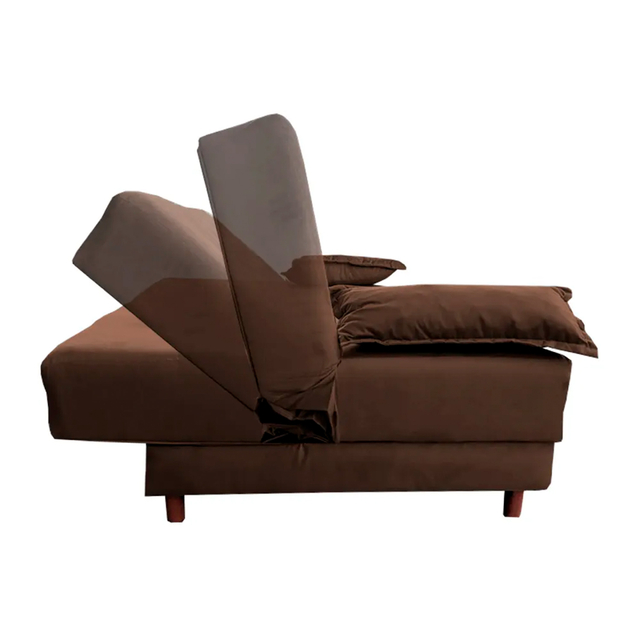 Sofa Cama MDP Catania Cor 01 Marrom