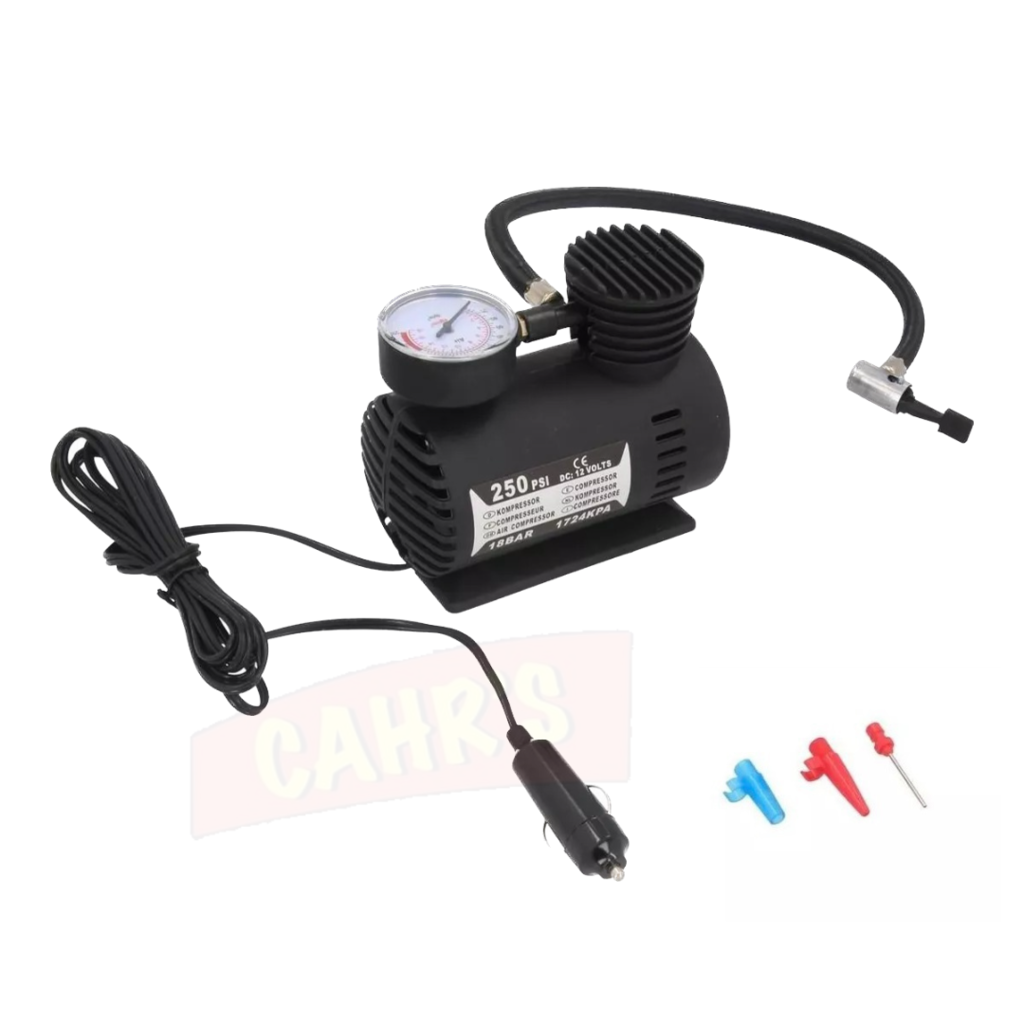 Mini Compresor Universal 12 Volts 250 Psi - Cahr's