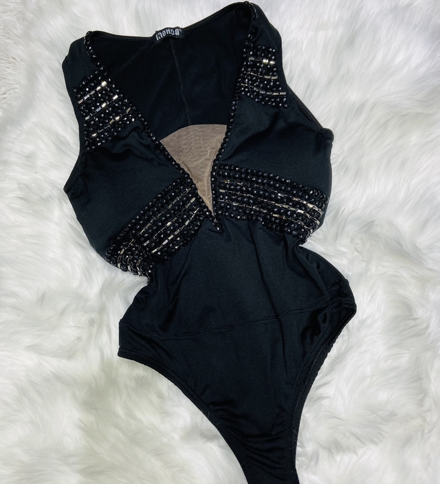 Body Preto Bordado MO - Comprar em The Jhones