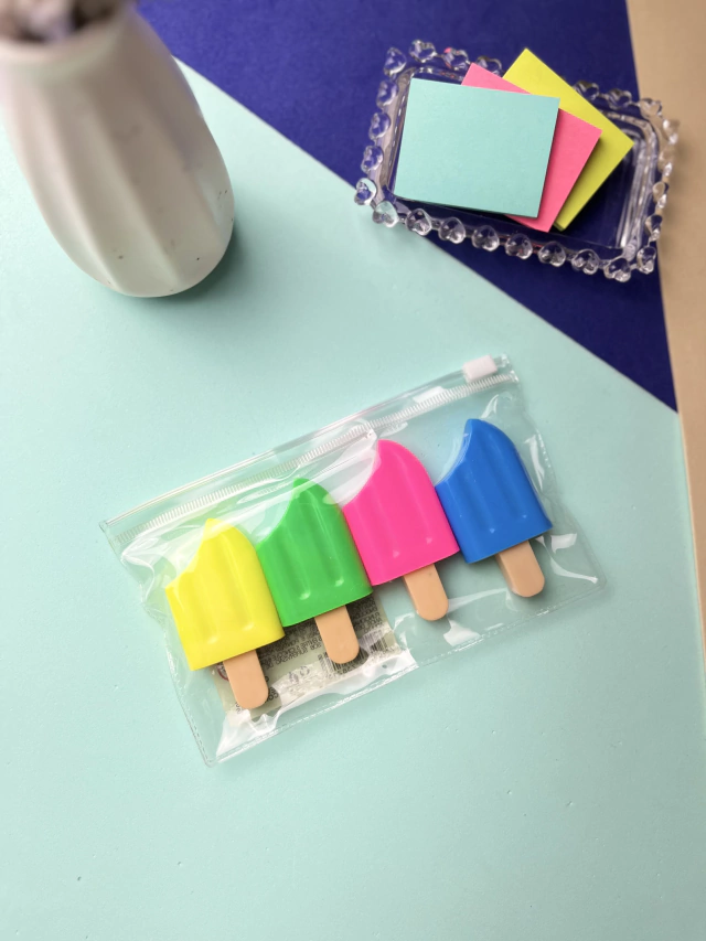 Marca Texto Picolé neon (4 cores)