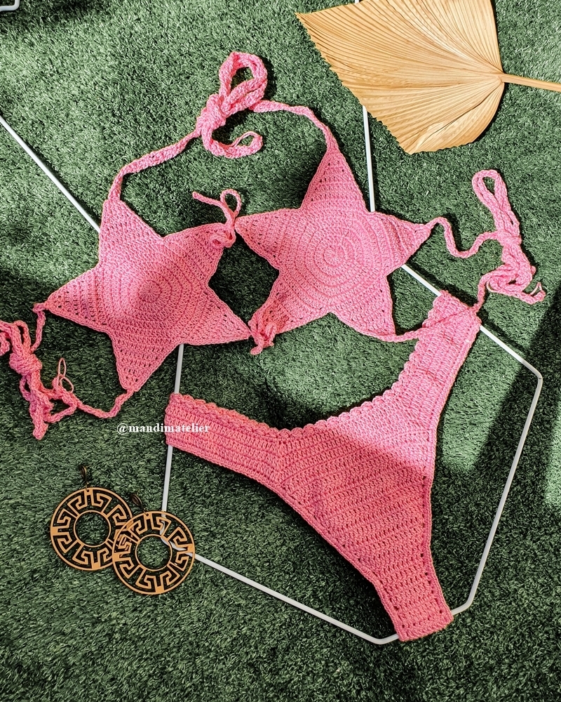 Biquíni de Crochê: Estrela-do-mar - Mandim Atelier