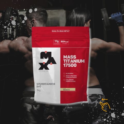 Mass Titanium 17500 - 3 kg Refil Baunilha - Max Titanium