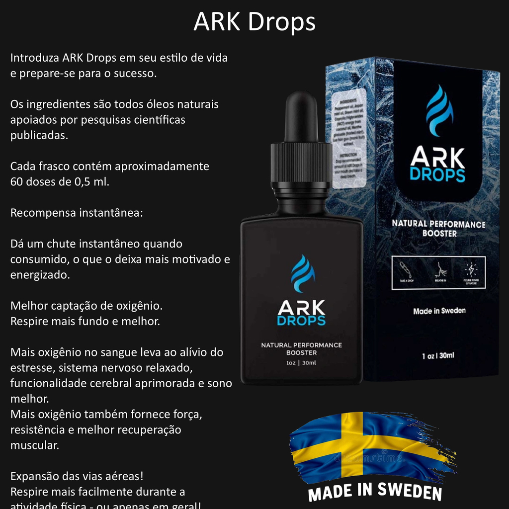 ARK Drops l ARK of Sweden l Feito na Suécia l Suplemento Dietético ...
