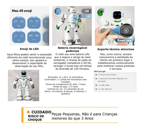 Ruko Carle Large Smart Robot Toys for Kids | Robô Gigante Inteligente ...