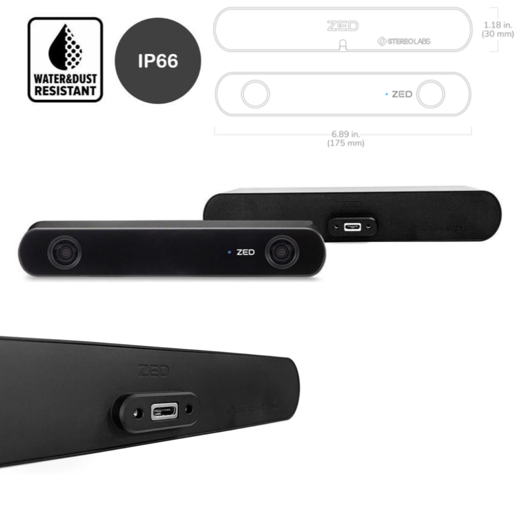 Nova Stereolabs ZED 2i Ai Stereo Depth Camera IP66 | Distância Focal ...