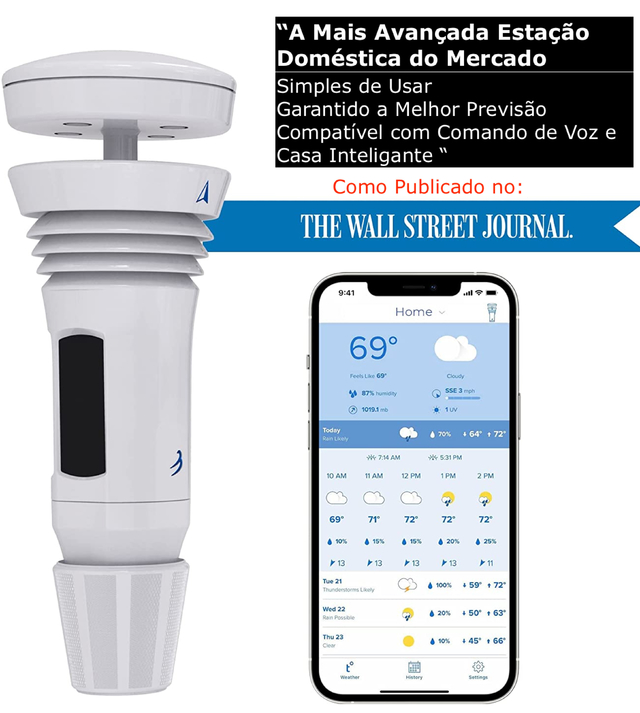 Tempest Weatherflow Estação Meteorológica Ultrassônica Avançada | WiFi ...