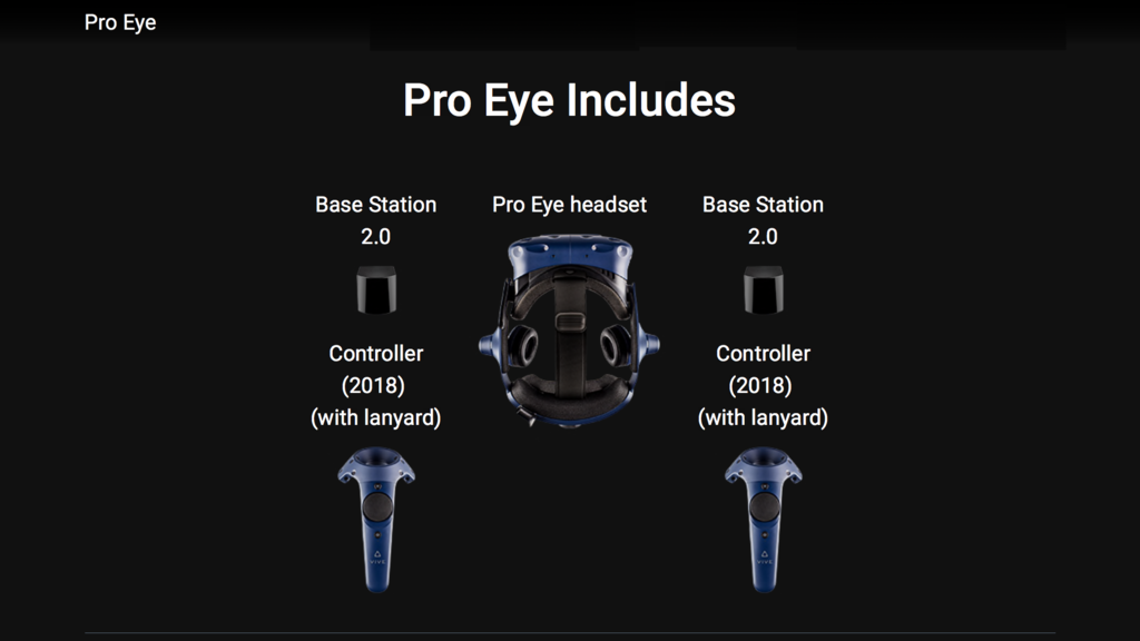 HTC VIVE Pro Eye Enterprise VR System + VIVE Wireless Adapter Full Kit