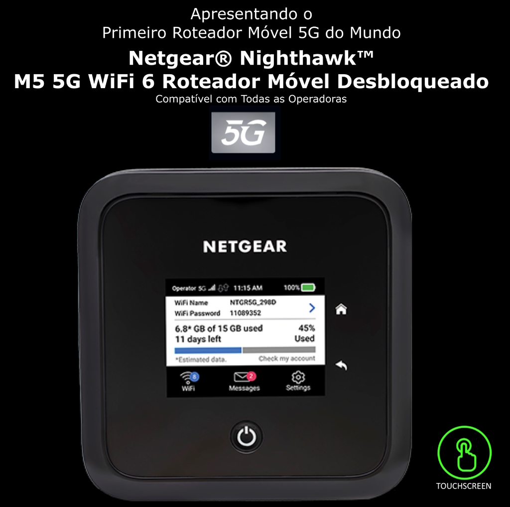 Netgear Nighthawk M5 5G WiFi 6 Mobile Router Unlocked l Hotspot ...
