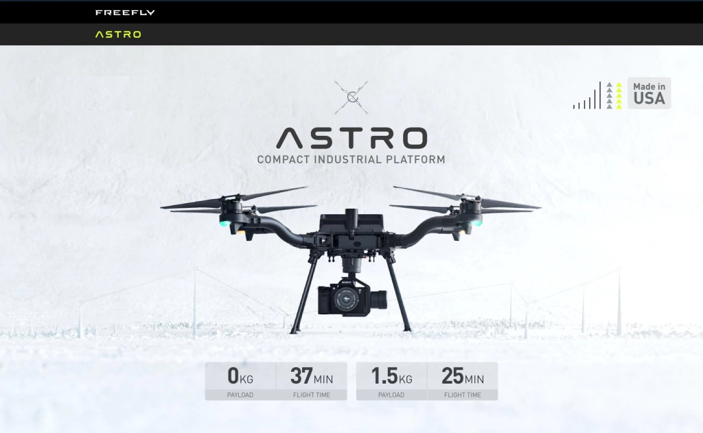 Freefly Systems Astro Base l Plataforma de Drone Industrial compacta