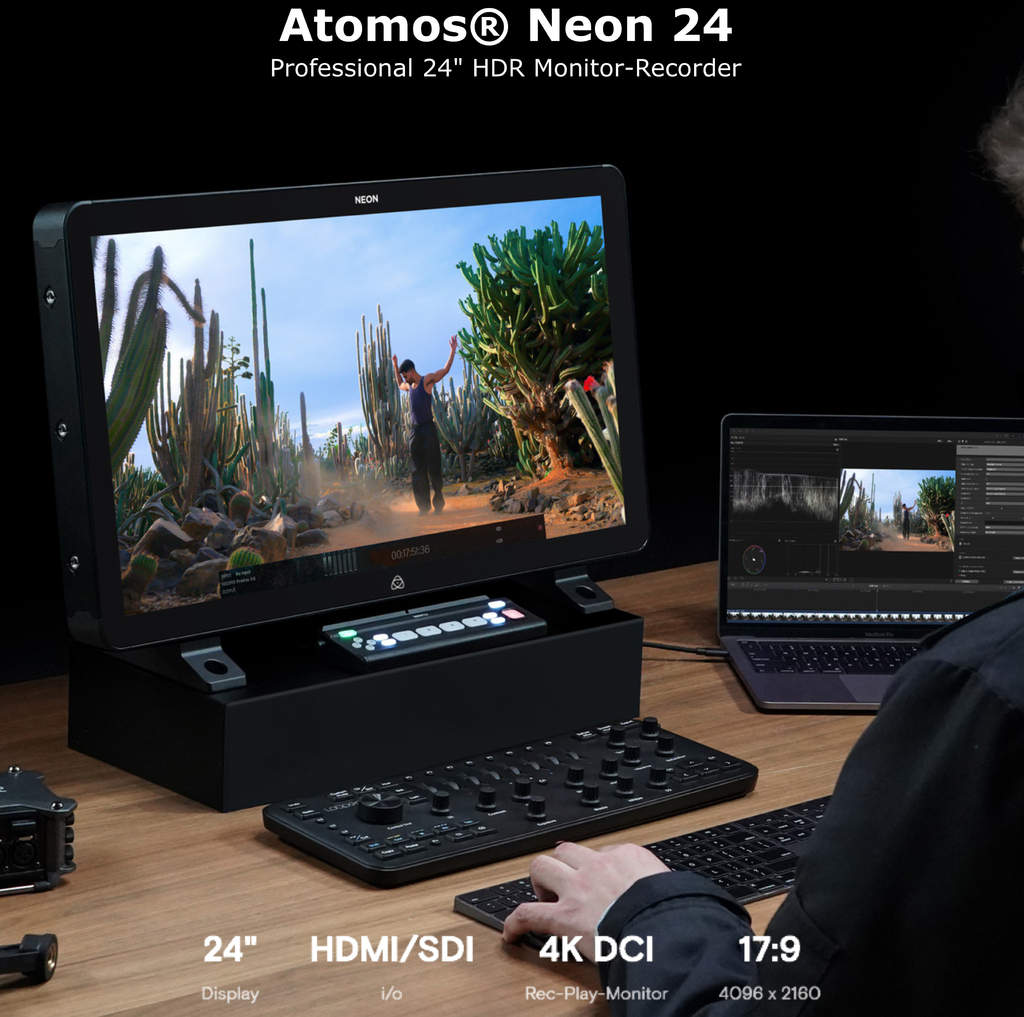 Atomos Neon Series 24" 4K | 10-Bit HDR Cinema Monitor-Recorder | for On ...