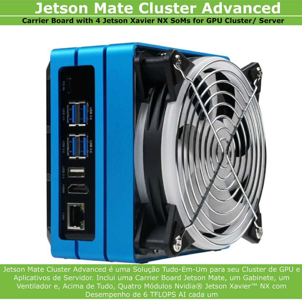 Jetson Mate Cluster Advanced AI | Incluídos 4 Módulos Nvidia Jetson NX