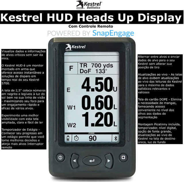 Kestrel Balístico 5700 Bluetooth Elite Calculadora Balística+ Kestrel ...