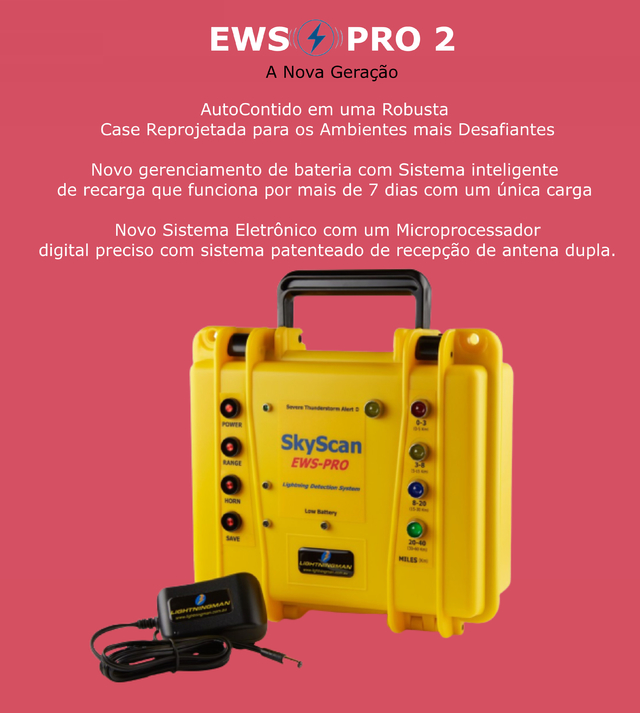 SkyScan EWS PRO 2 Lightning Detector | Detector de Raios e Tempestades ...