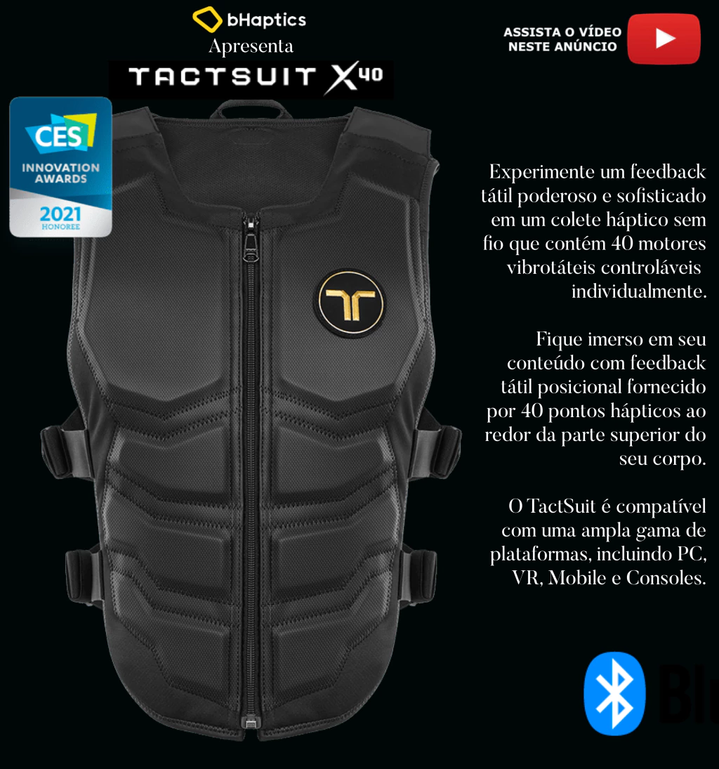 bHaptics Tactsuit l Wearable Haptic Vest l Colete Háptico l Trajes ...