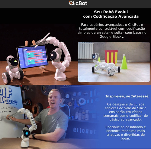 Clicbot Robô Modular Standard Kit | Para se Divertir e Aprender ...