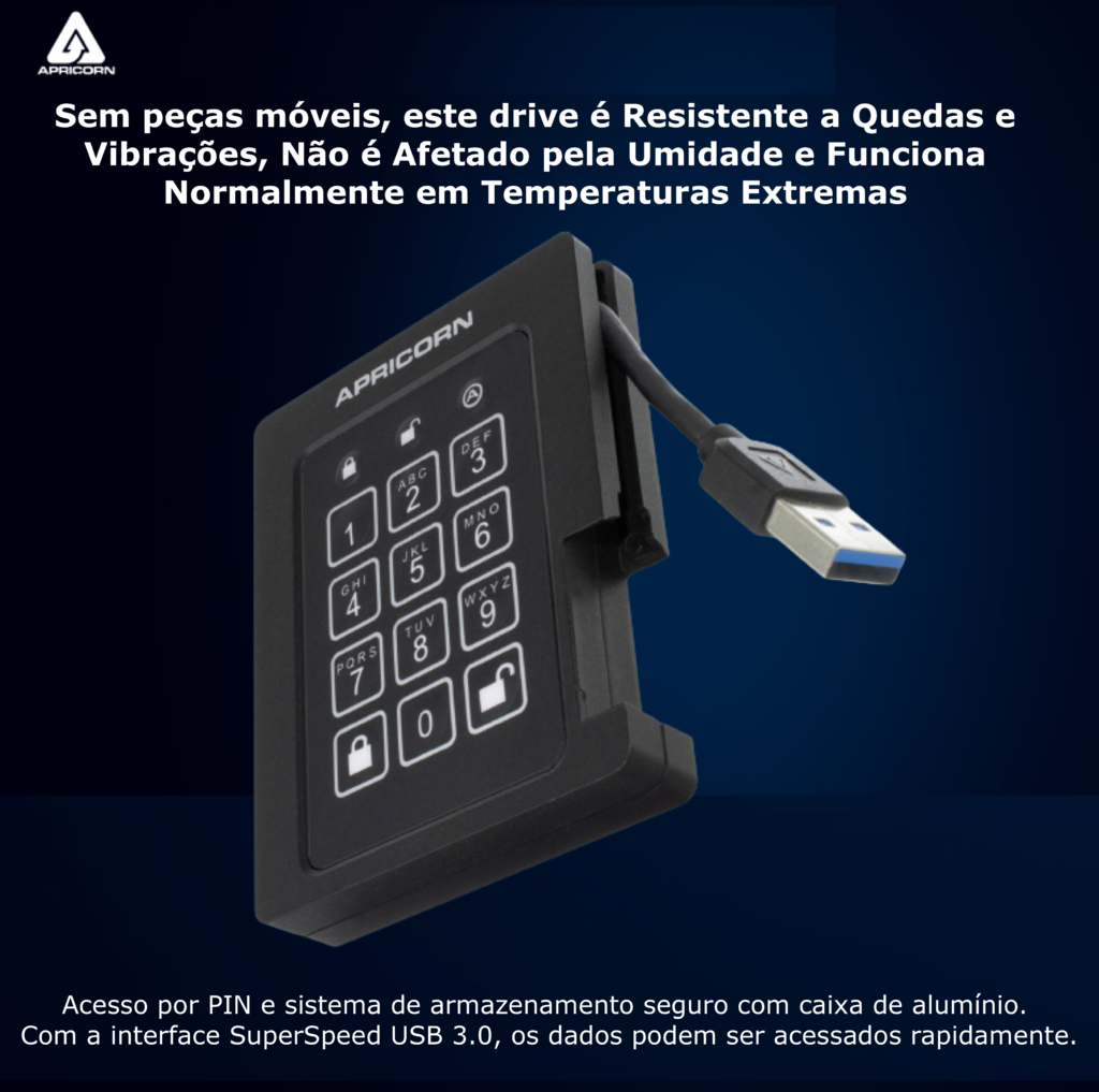 Apricorn Aegis 4 TB Padlock | SSD Portátil | USB 3.0 Robusto | Aegis Padlock FIPS 140-2 256-Bits ...