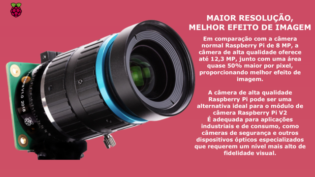 Raspberry Pi High Quality Câmera | Sensor Sony IMX477 de 12,3 ...