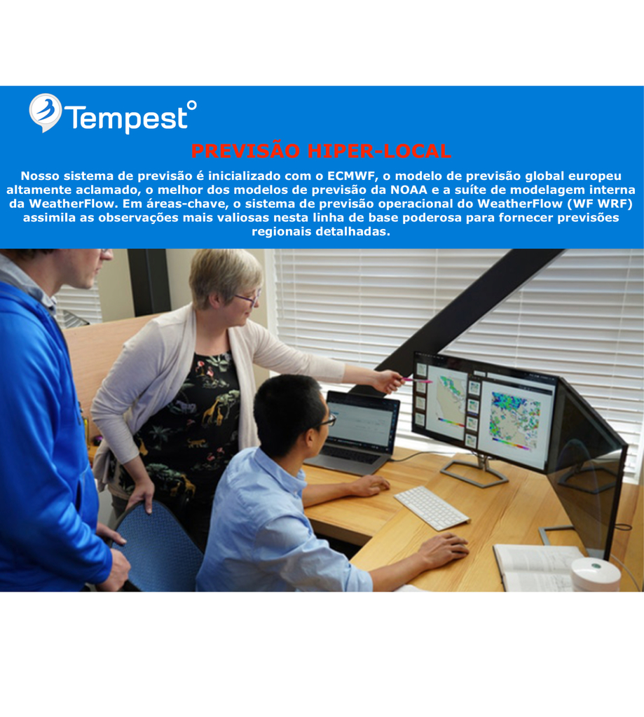 Tempest Weatherflow Estação Meteorológica Ultrassônica Avançada | WiFi ...