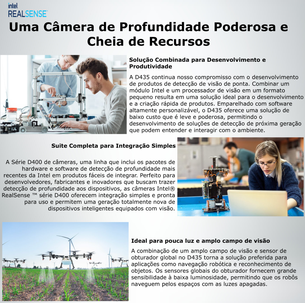 Intel RealSense Depth Module D401 + Vision Processor D4 Board Bundle ...