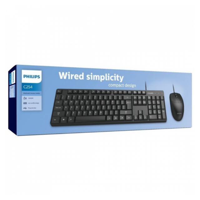 KIT TECLADO + MOUSE PHILIPS C254 USB - Comprar en Click