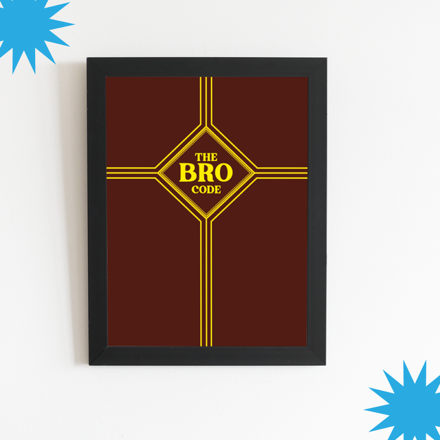 Quadro HIMYM ´´The BRO Code`` - Efeito Poppy