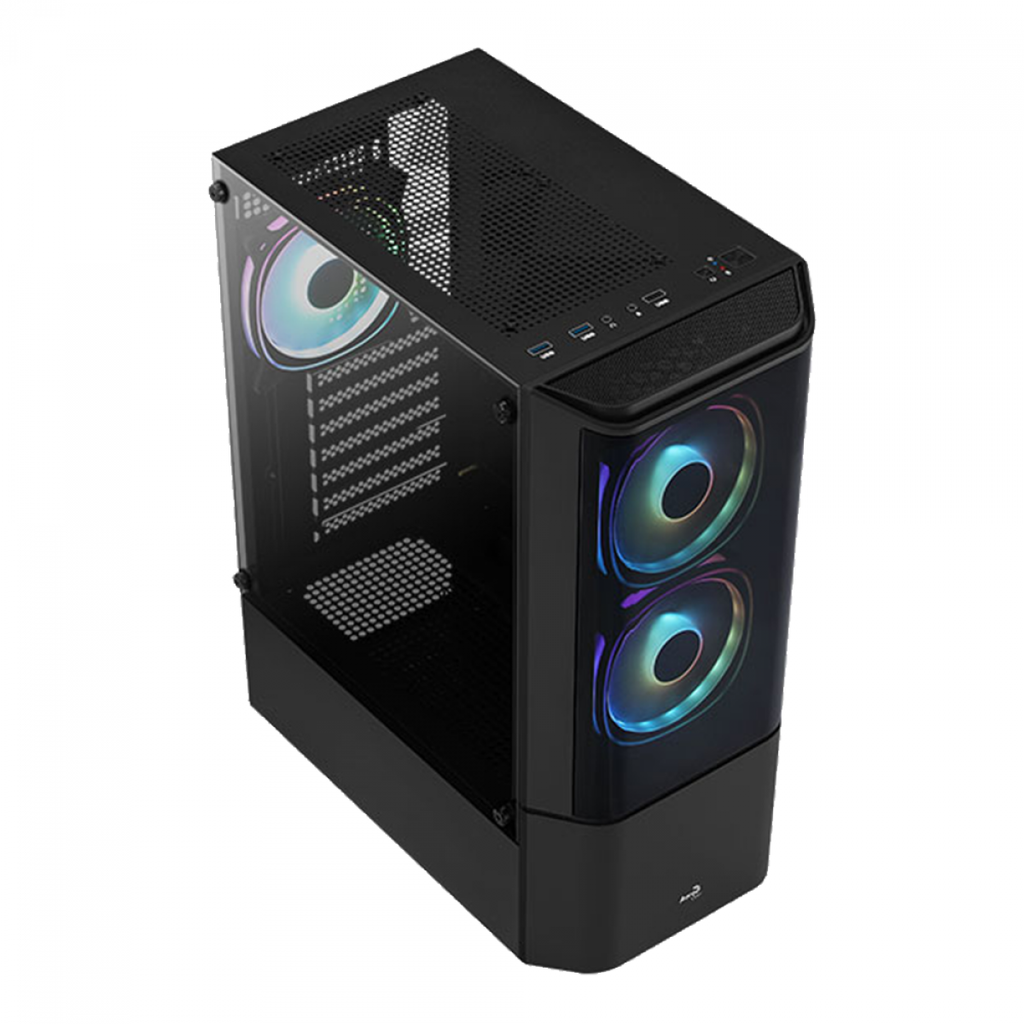 Gabinete Gamer Aerocool Quantum V2 c/ 3 Fans Led RGB ATX, Micro-ATX e