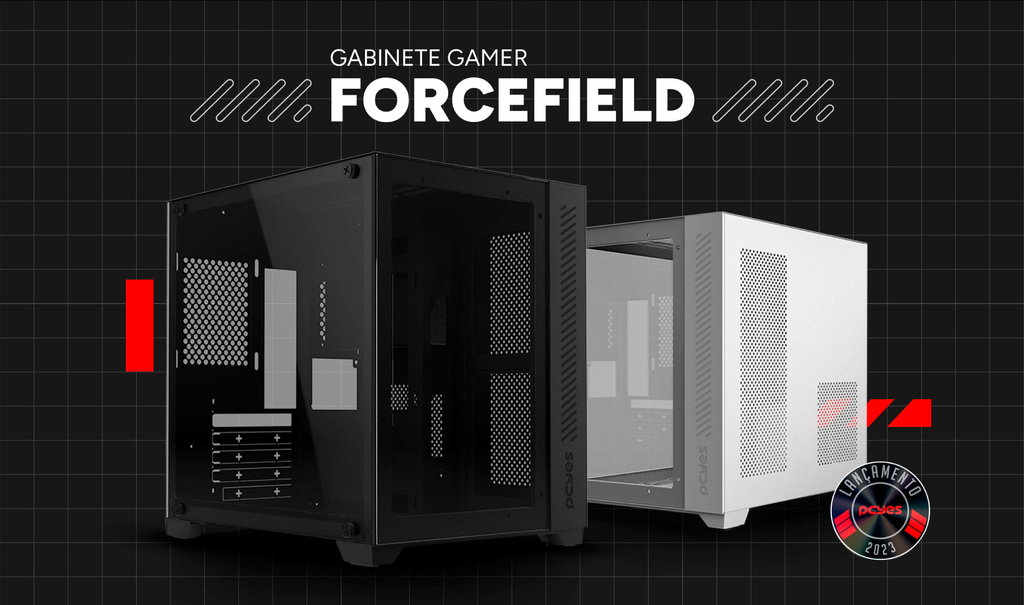 Gabinete Gamer Pcyes Forcefield Black Vulcan *Sem Fan Led* - Micro-ATX ...