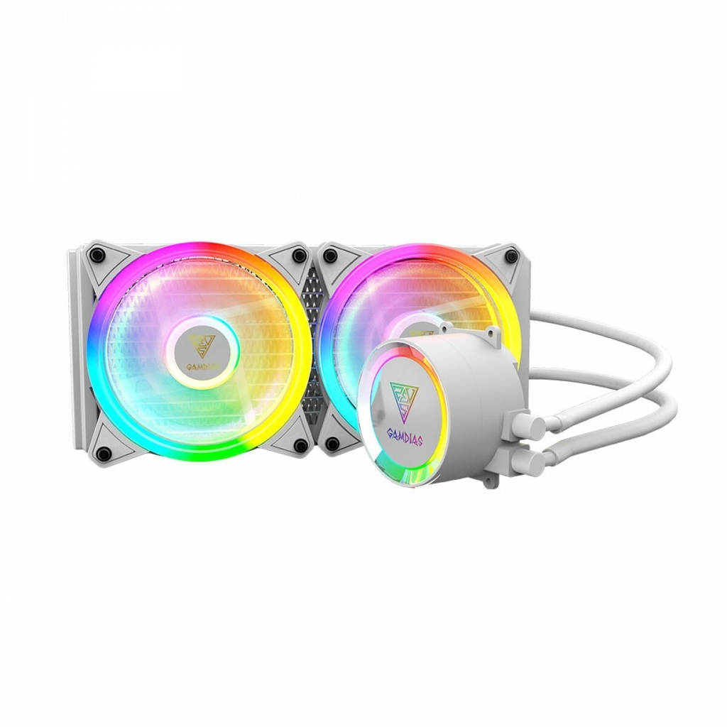 Water Cooler Gamdias Chione 240mm White Led RGB c/ Controladora e Controle