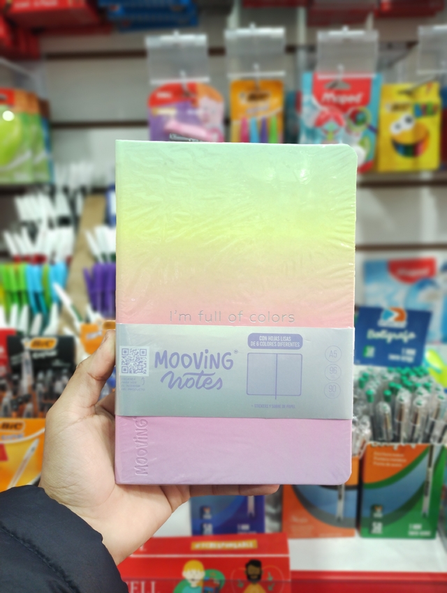 Cuaderno Mooving Notes A5 Rainbow - Librería Sarmiento