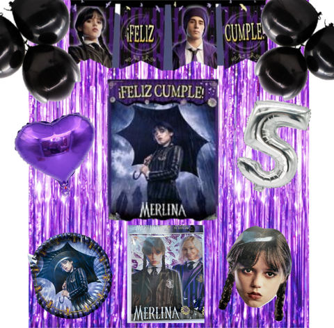 Kits decoración de Merlina - Cotillón Betina