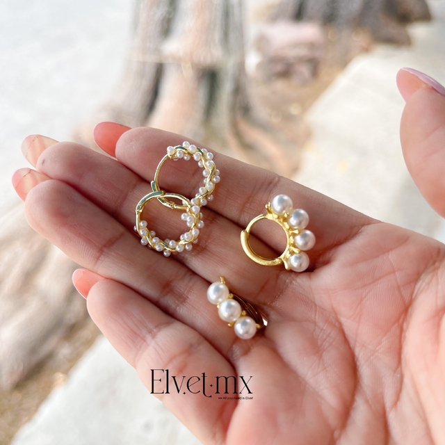 Arracadas perlas grandes - Comprar en ELVET MX