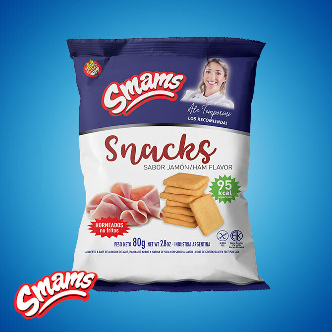 snack sabor jamon smams x 80 g - Frutos del noa