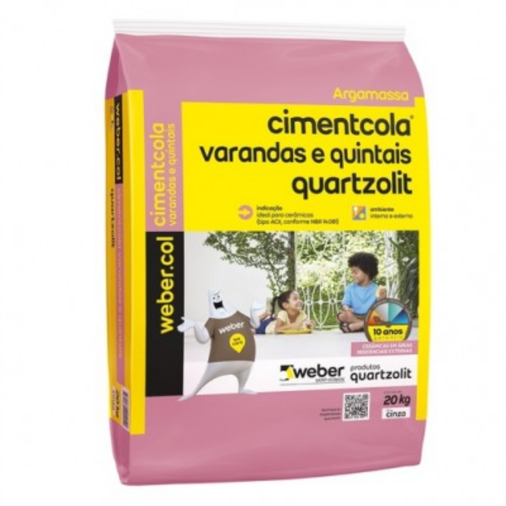 ARGAMASSA QUARTZOLIT VARANDAS E QUINTAIS 20KG