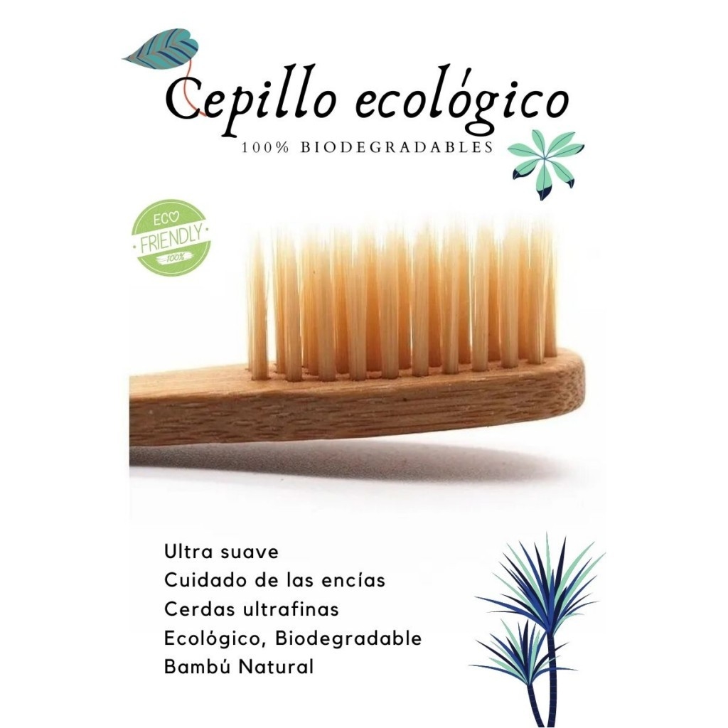 Cepillo de Dientes Ecológico de Bambú Biodegradable