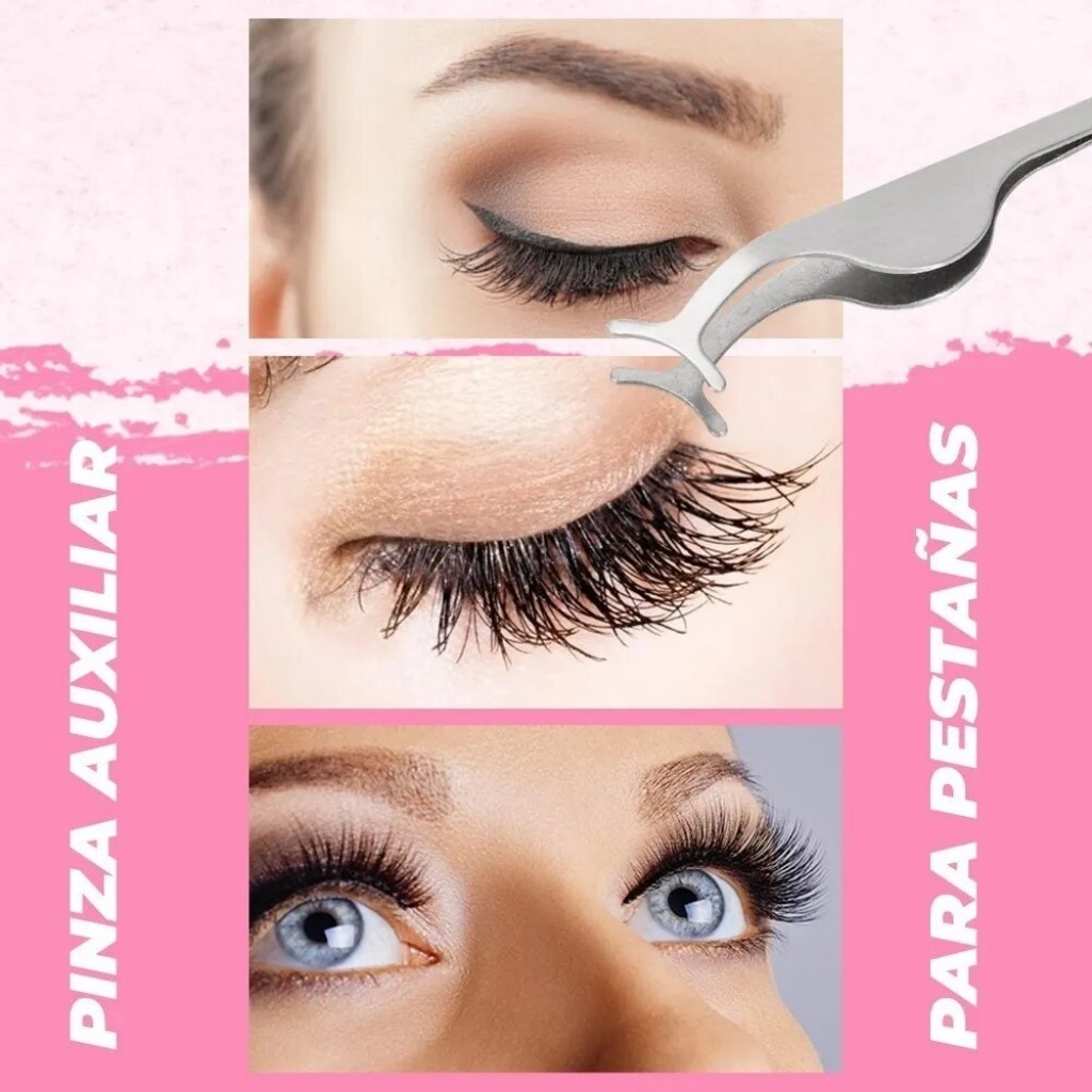 Pinzas para Colocar Pestañas Postizas Profesional Forma Curva