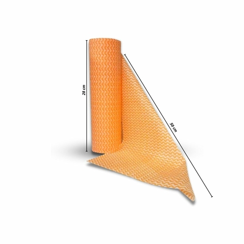 PANO MULTIUSO INOVEN 25 METROS (50X28CM) LARANJA - ROLO C/50 PANOSINO