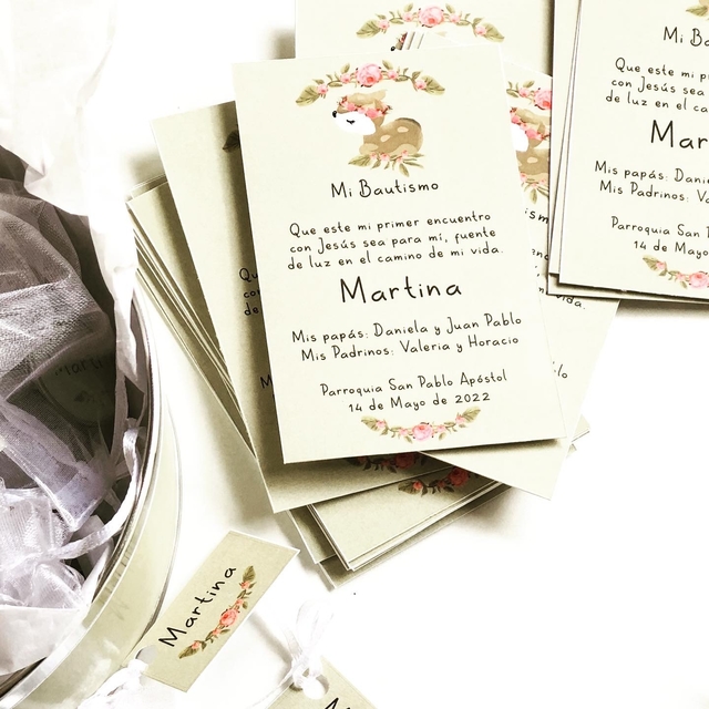 Estampitas personalizadas (20u) - Comprar en Deblumi