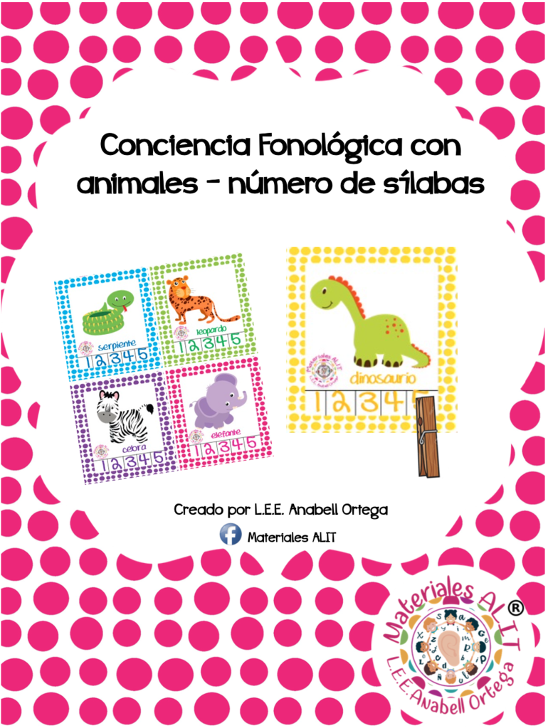 Animales por número de sílabas - MaterialesALIT
