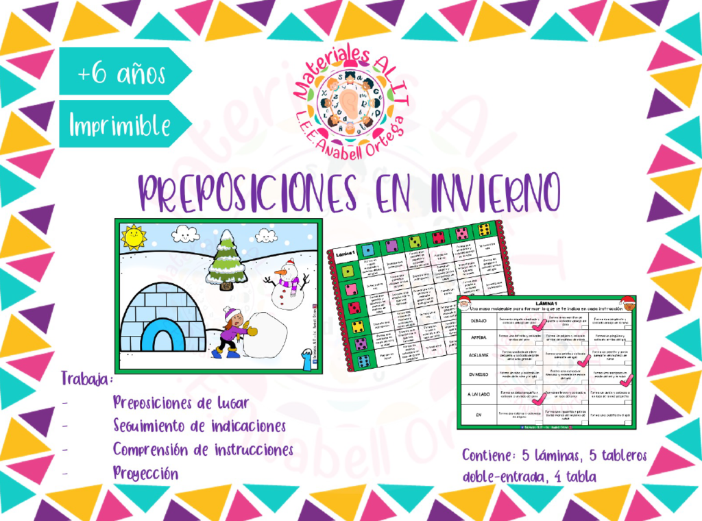 Preposiciones en Invierno - Buy in MaterialesALIT