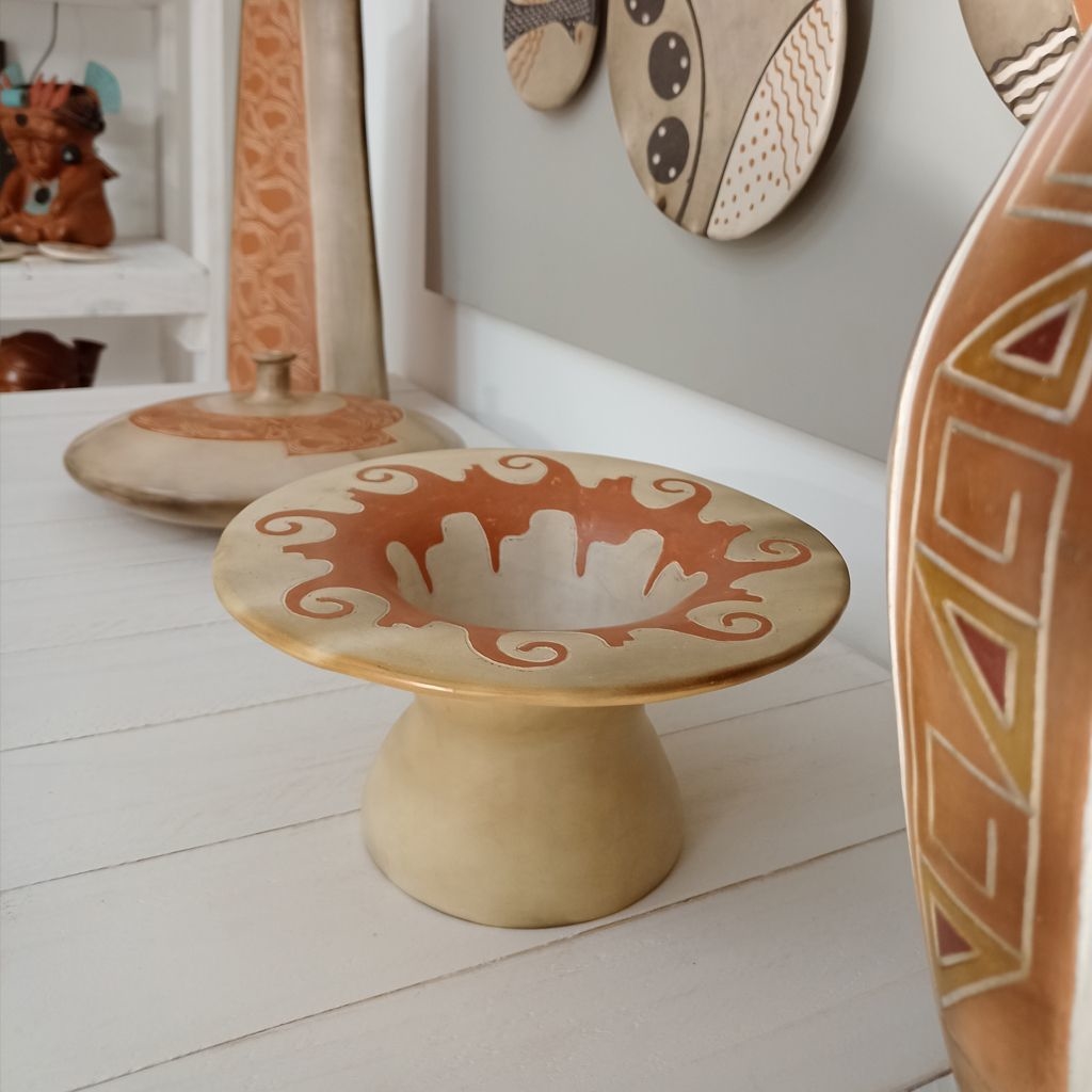 Vasija sonaja precolombina/ vasija artesanal