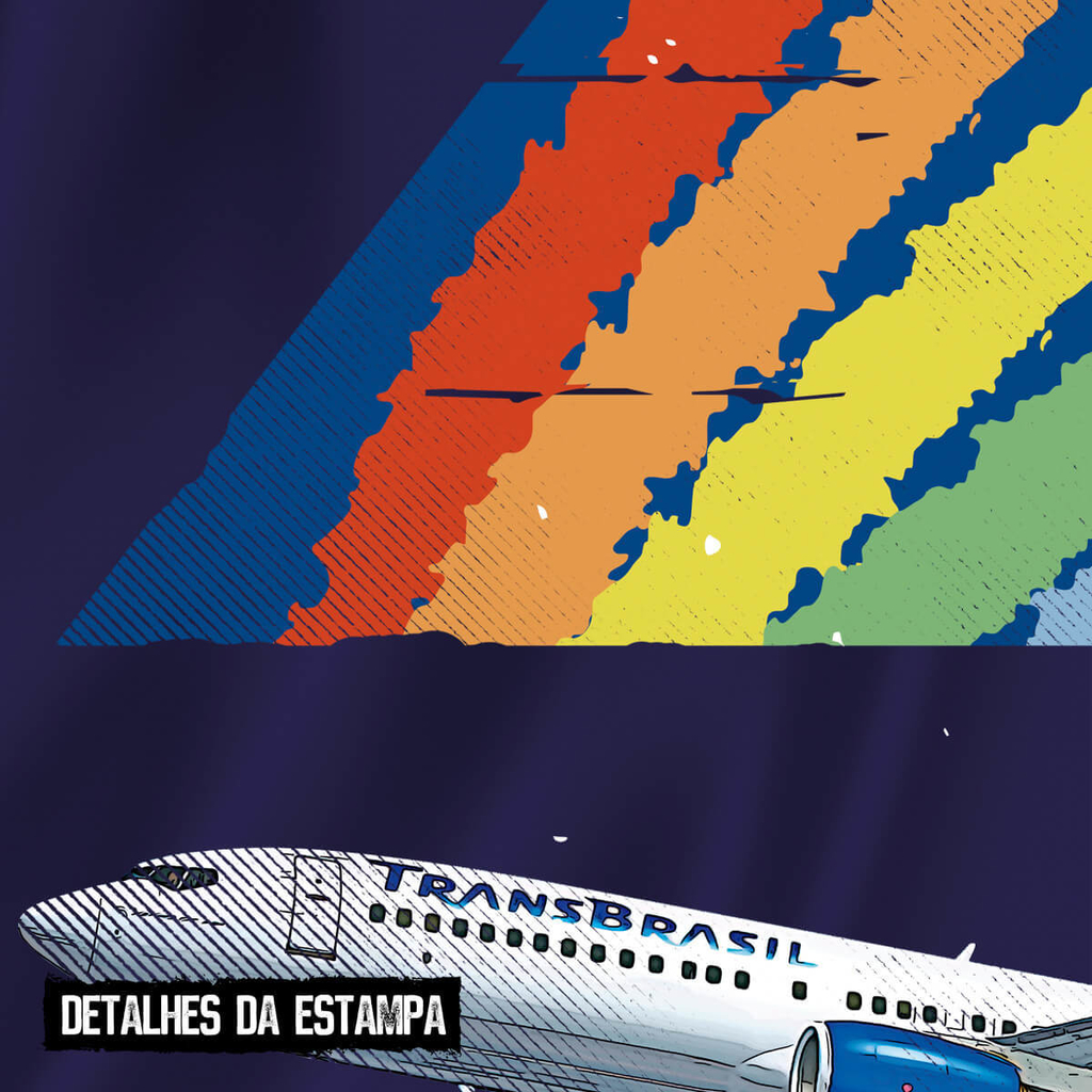 Camiseta Retrô Trans Brasil Logo Aeronave Unissex