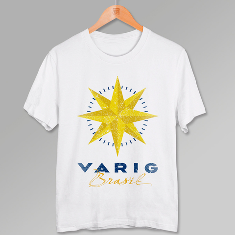 Camiseta VARIG Logo Retrô Grunge - RETRÔ 789