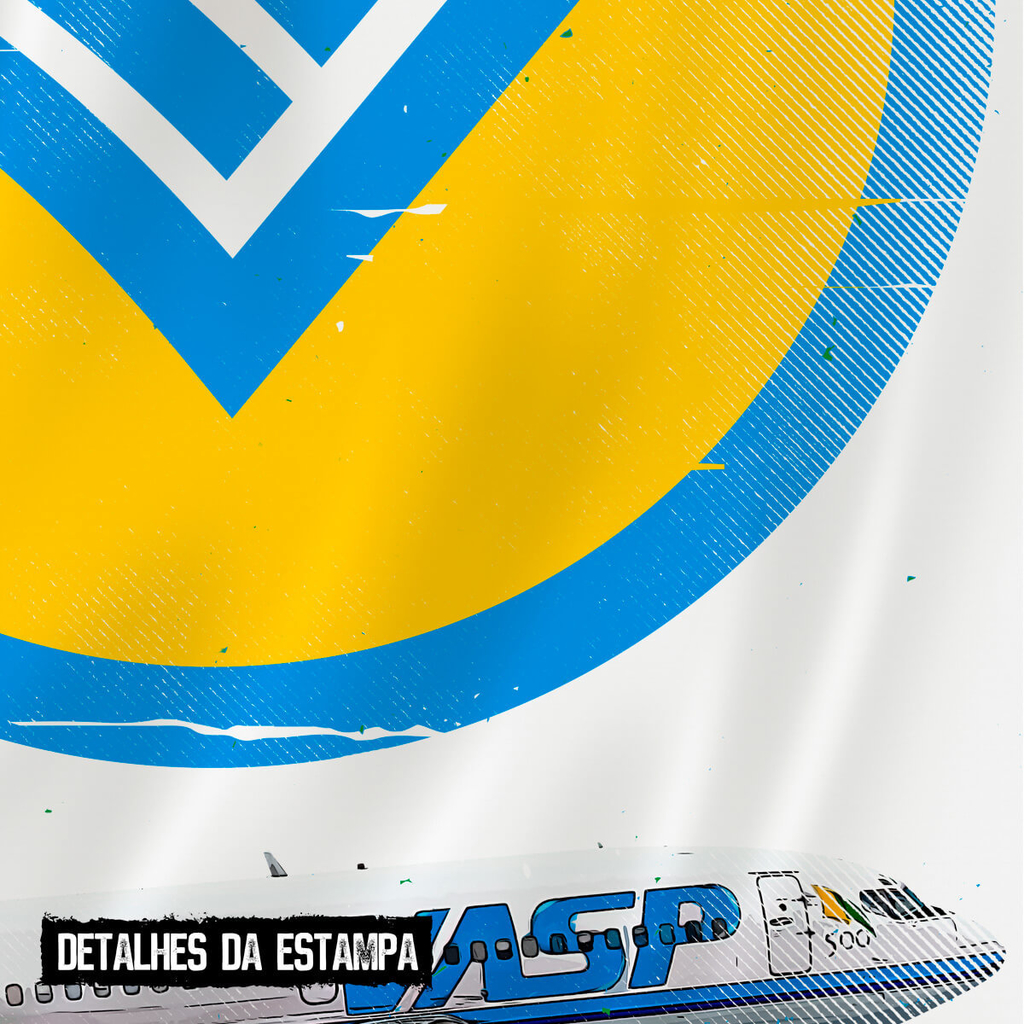 Camiseta Retrô VASP Logo BR Aeronave Unissex